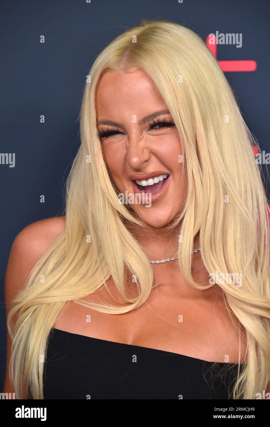 Tana Mongeau arrives at the Streamy Awards on Sunday, Aug. 27, 2023, at ...