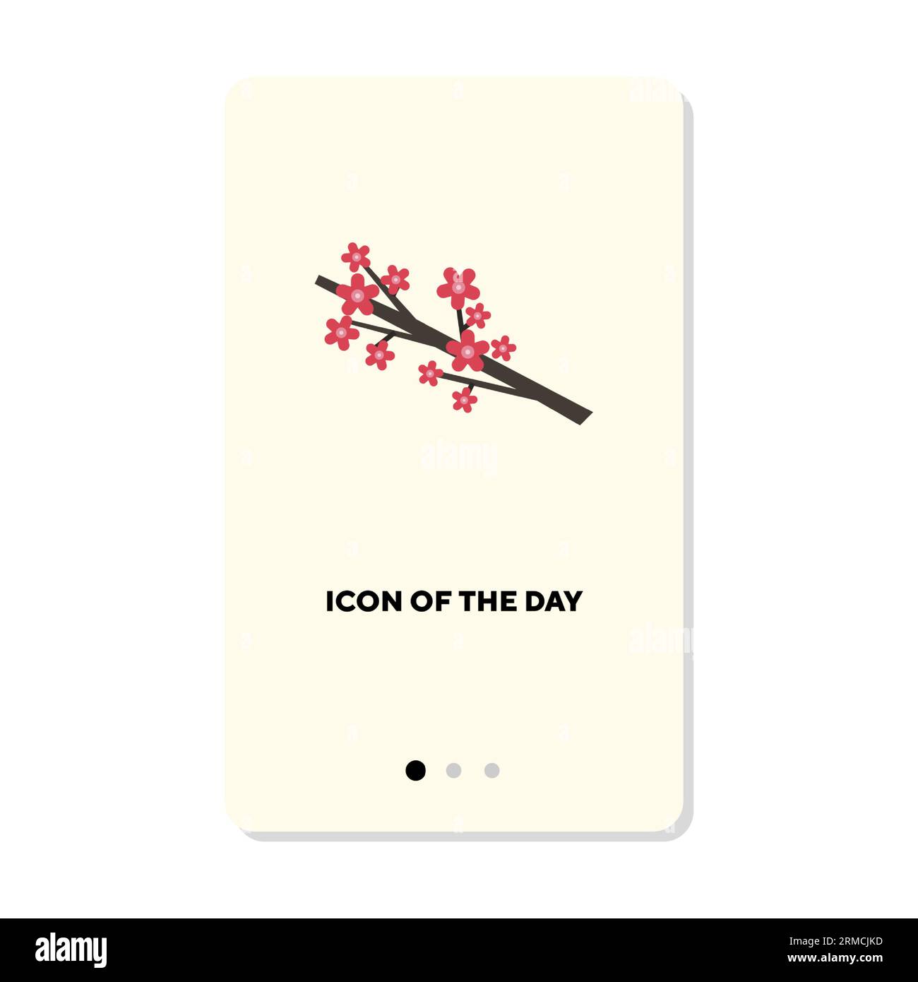 Cherry blossom branch flat graphic Stock Vector Images - Alamy