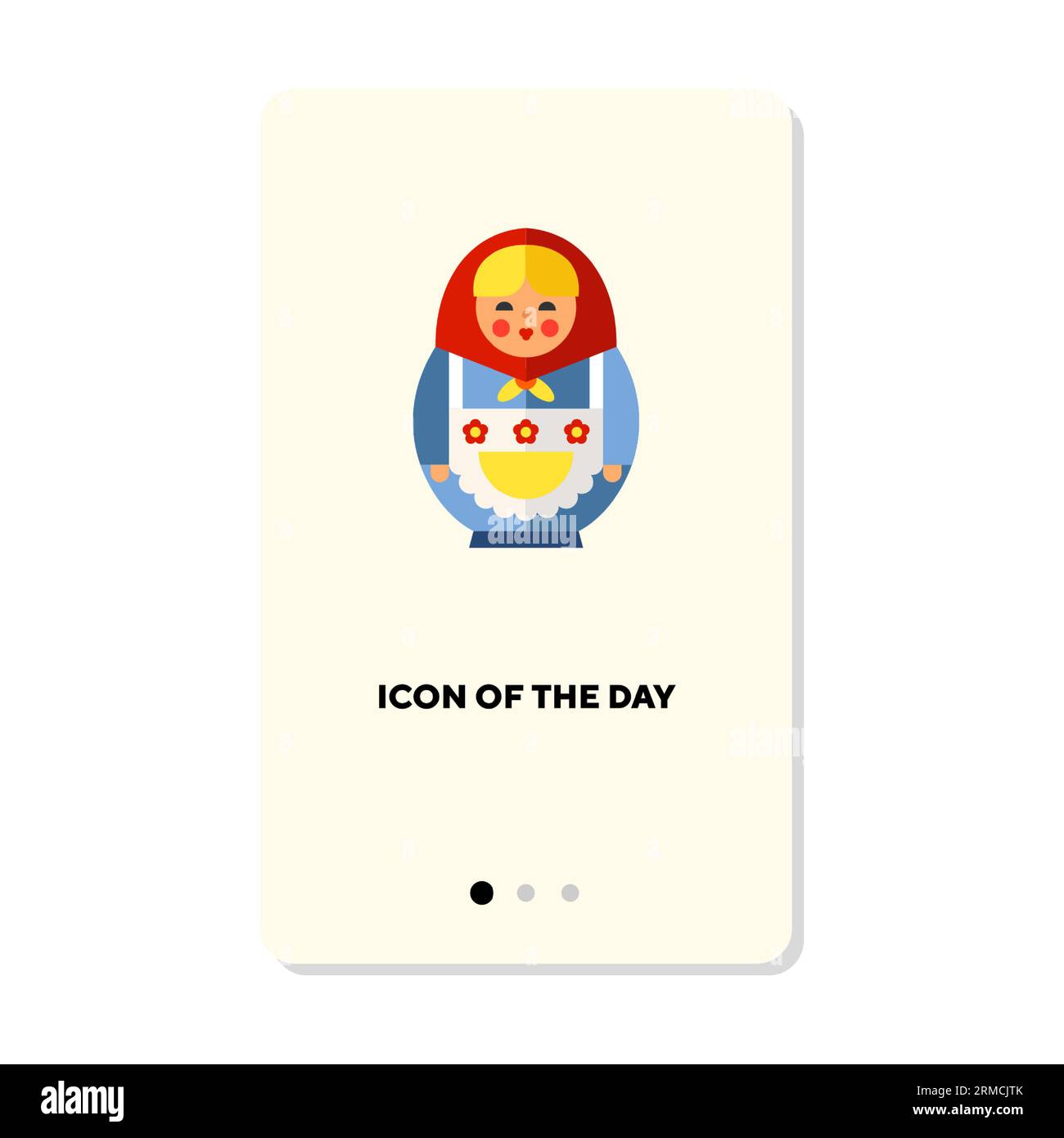 Russian girl doll icon Stock Vector Images - Alamy