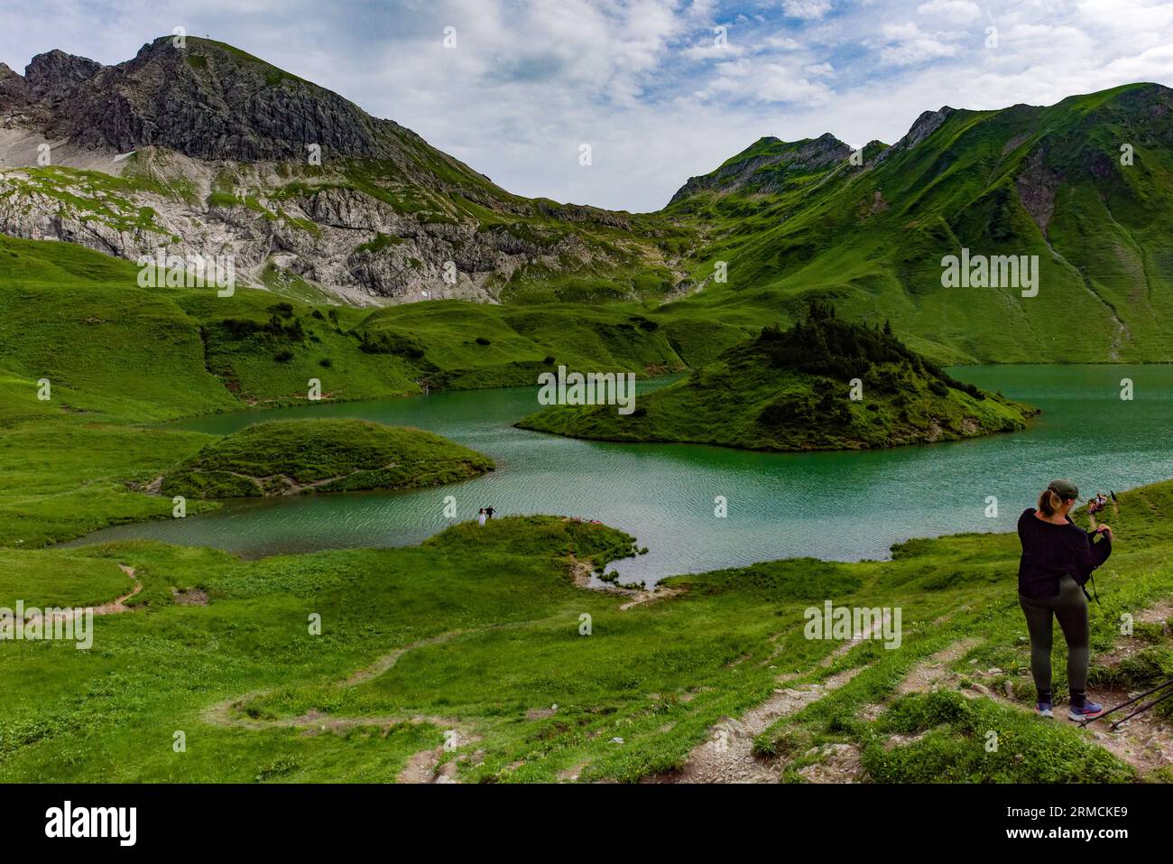 Allgäuer Bergseen in Alpen. Schrecksee Stock Photo - Alamy