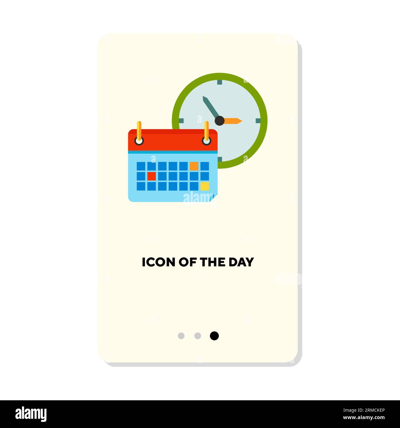 Clock and calendar with schedule or deadlines flat icon Stock Vector Image & Art - Alamy