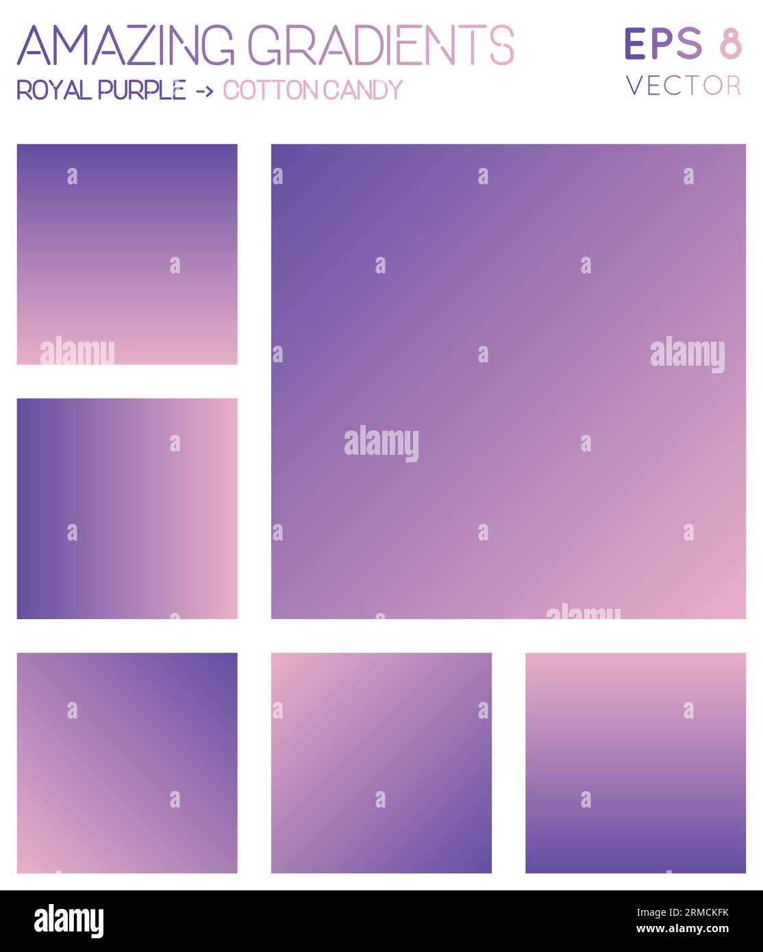 Colorful gradients in royal purple, cotton candy color tones. Adorable ...