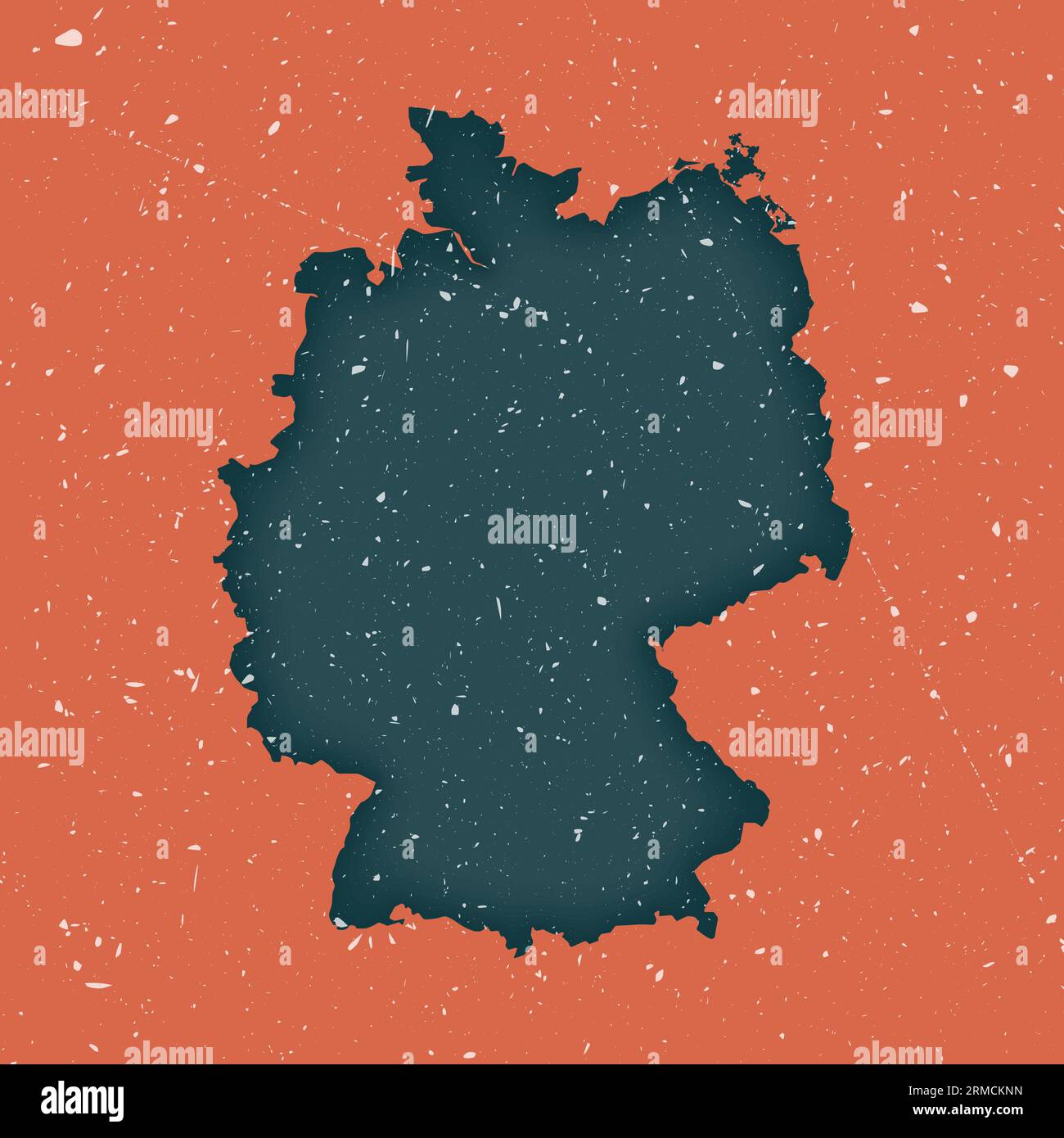 Germany vintage map. Grunge map of the country with distressed texture ...