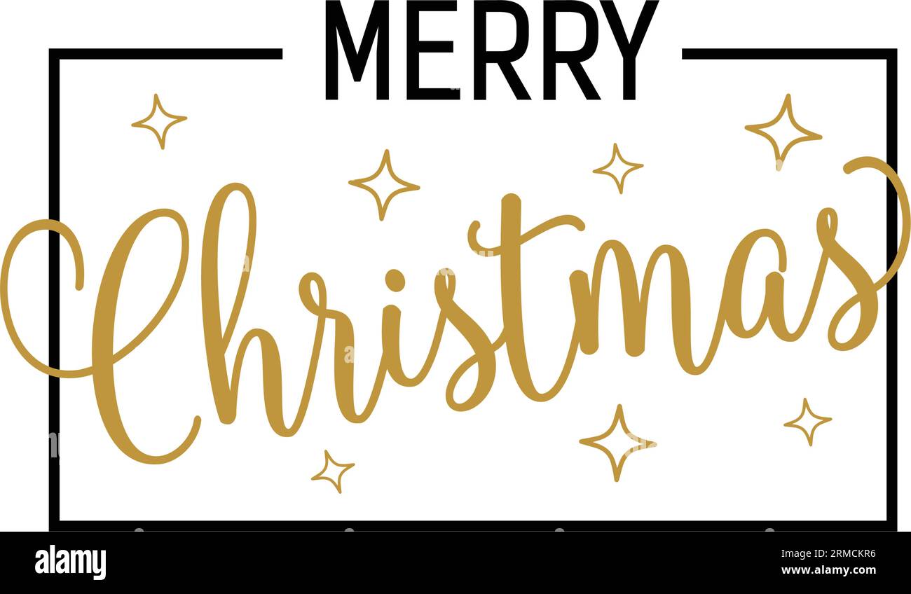 Christmas lettering bright stars Stock Vector Images - Alamy