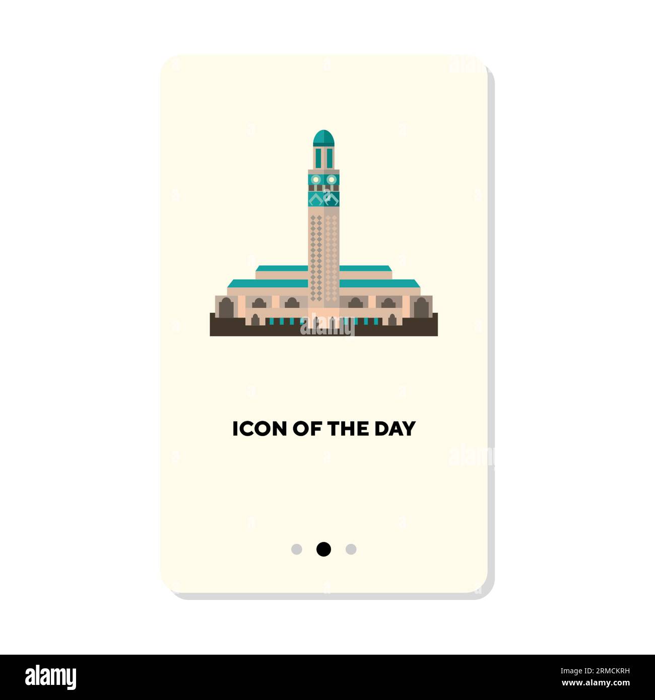 Hassan Mosque temple flat vector icon Stock Vector Image & Art - Alamy