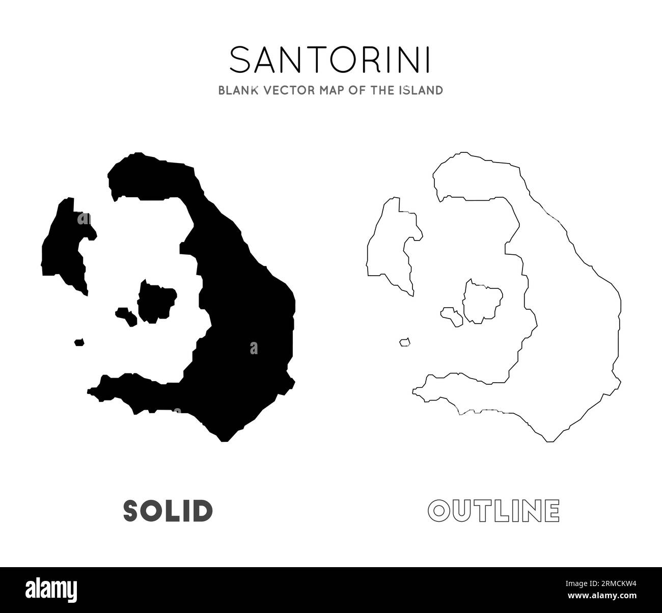 Santorini island landscape greece Stock Vector Images - Alamy