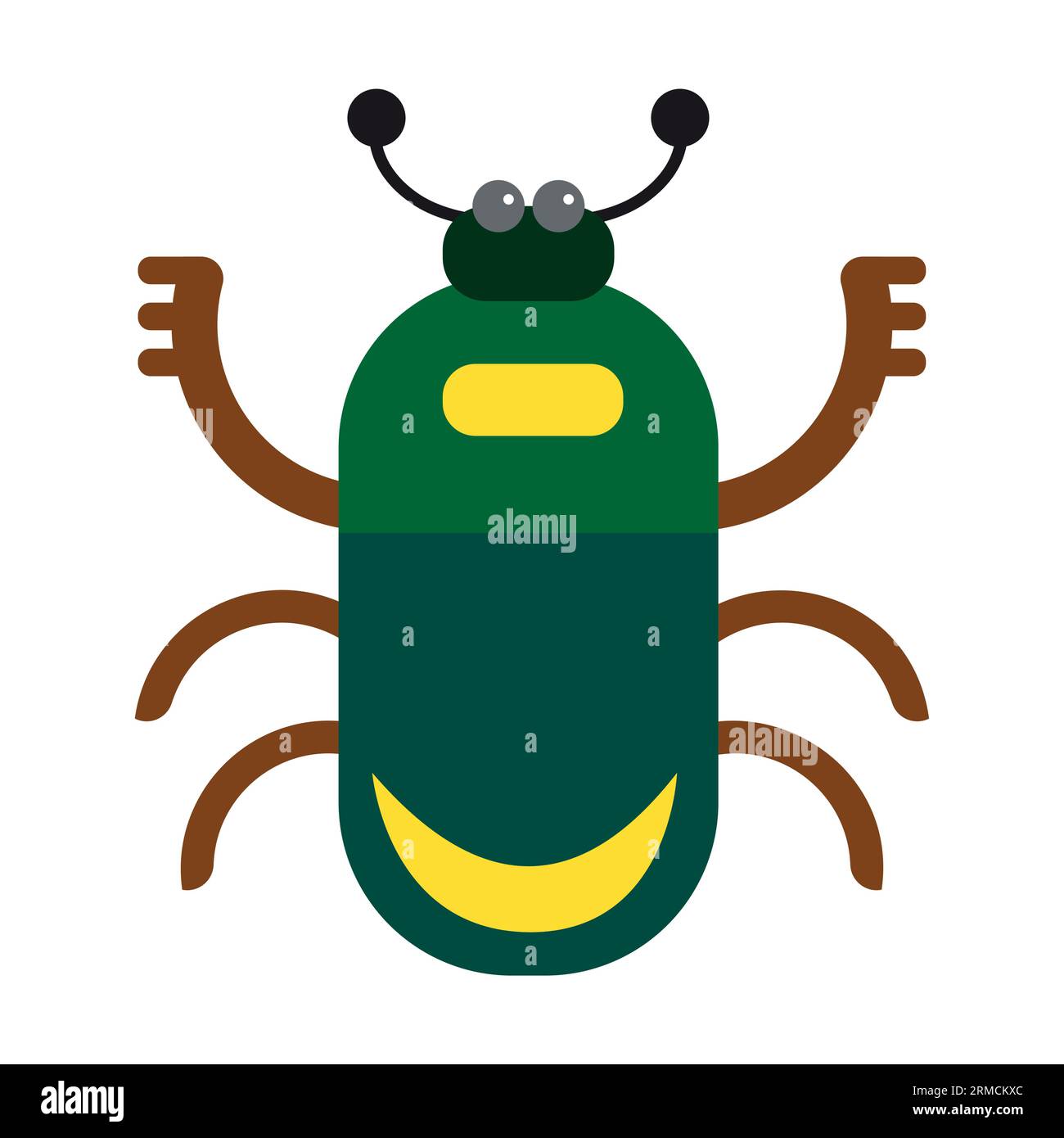 Fat green beetle Stock Vector Image & Art - Alamy