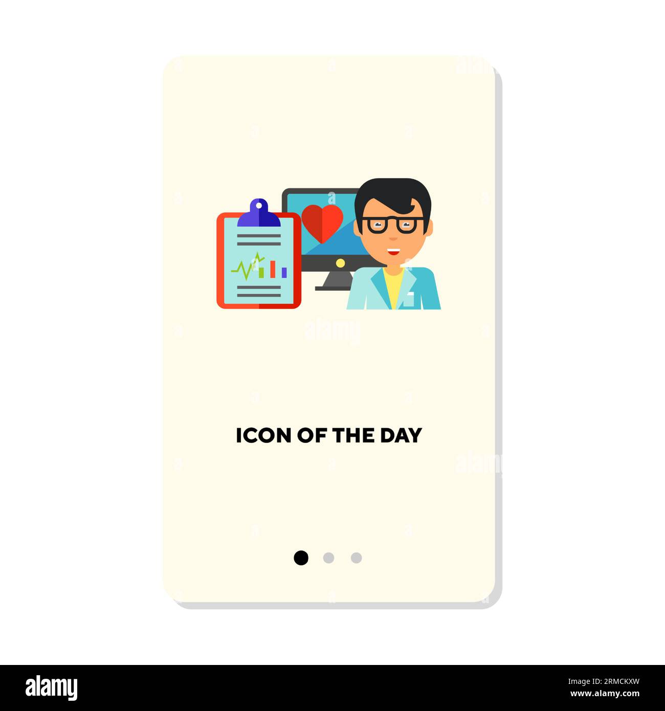 Visiting doctor flat vector icon Stock Vector Image & Art - Alamy