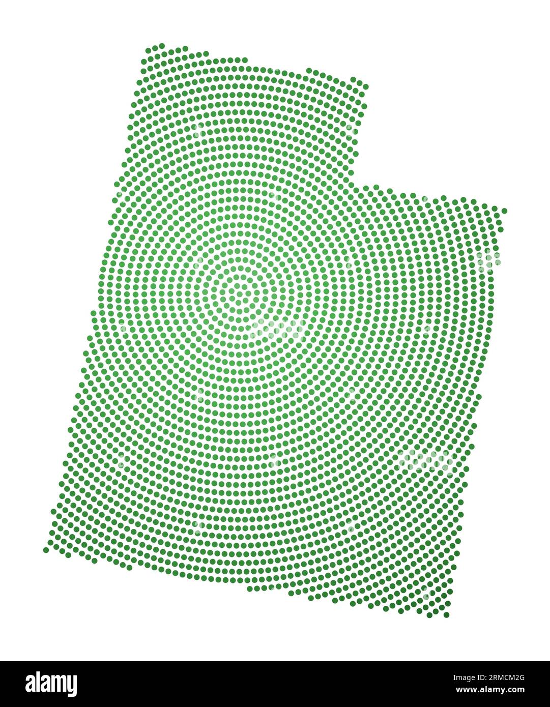Utah dotted map. Digital style shape of Utah. Tech icon of the US state with gradiented dots ...