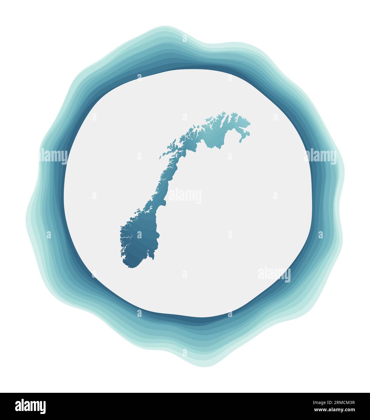 Norway logo. Badge of the country. Layered circular sign around Norway ...