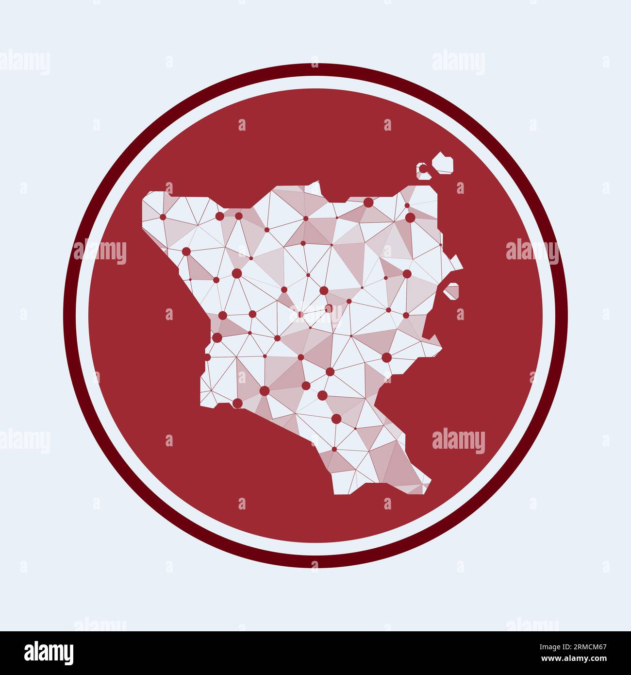 Green Island, Taiwan icon. Trendy tech logo of the island. Geometric ...