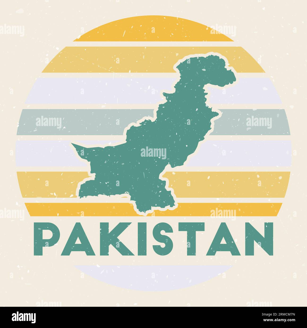 Pakistan logo. Sign with the map of country and colored stripes, vector illustration Stock ...