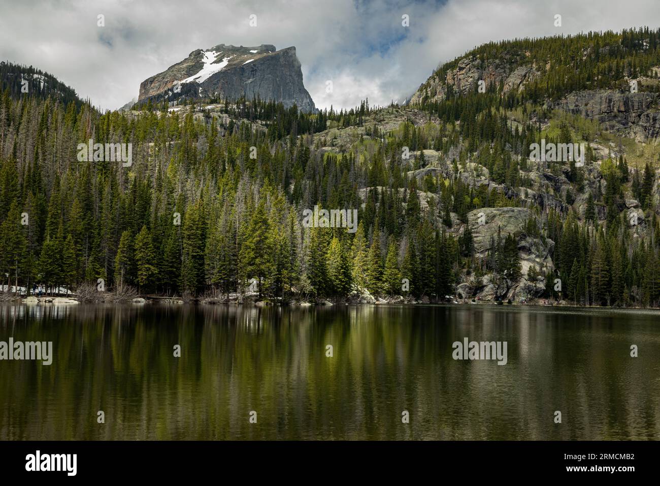 Walking Path around Bear Lake in the Rocky Mountain National park of ...