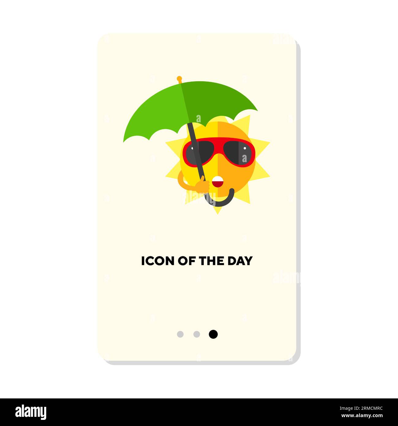 Summer sun with umbrella flat vector icon Stock Vector Image & Art - Alamy