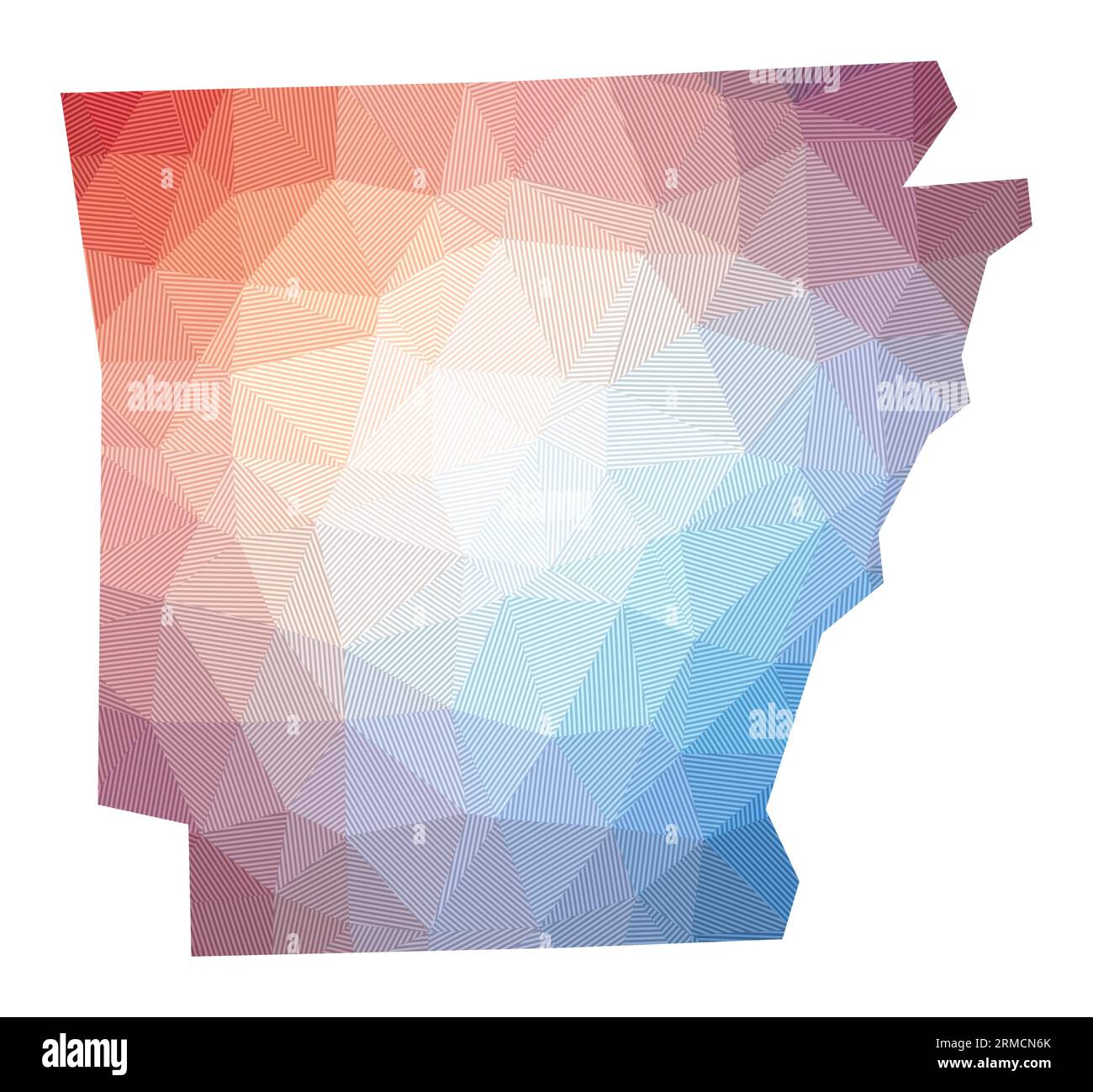 Map of Arkansas. Low poly illustration of the US state. Geometric ...