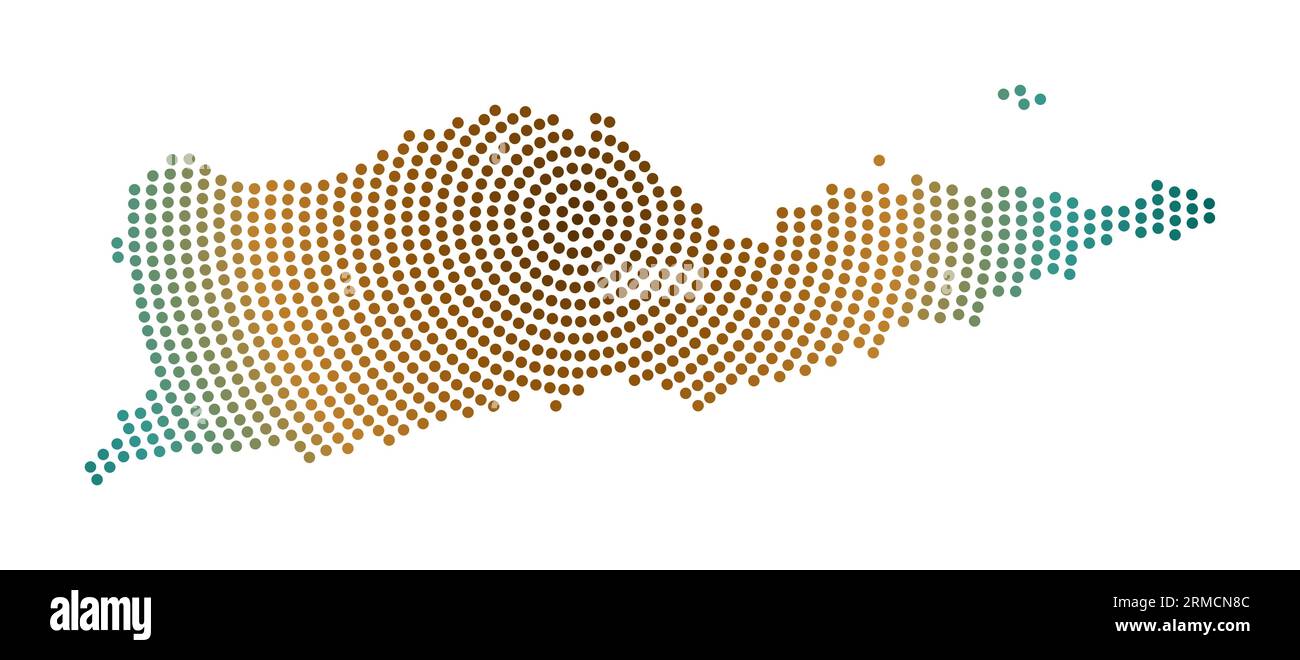 Saint Croix dotted map. Digital style shape of Saint Croix. Tech icon ...