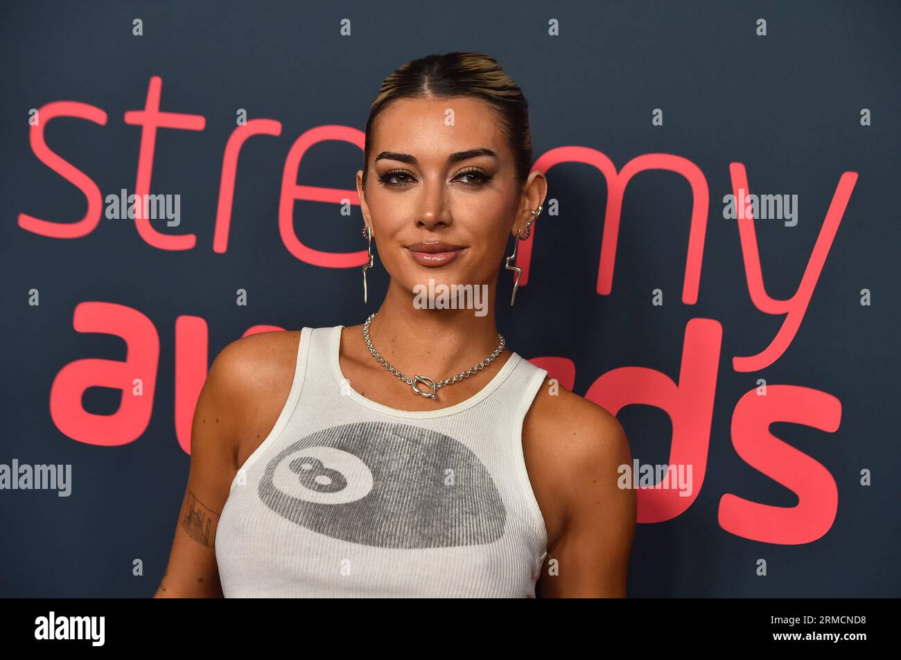 Brianna Chickenfry arrives at the Streamy Awards on Sunday, Aug. 27 ...