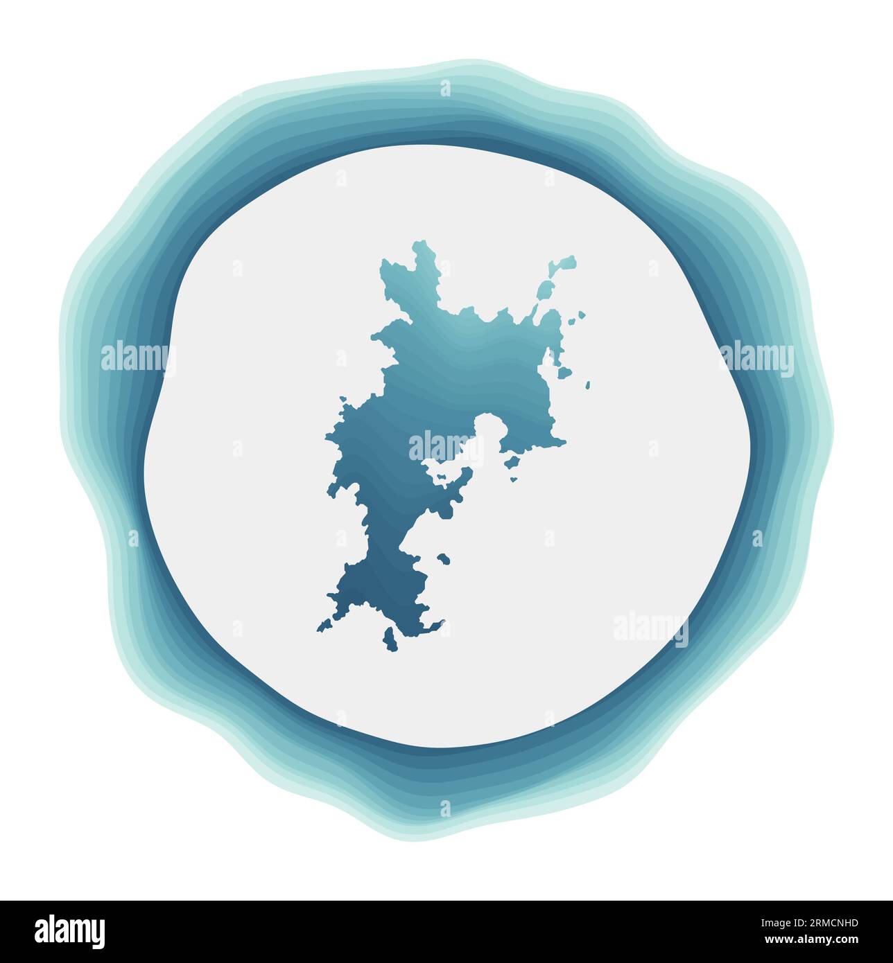 Komodo logo. Badge of the island. Layered circular sign around Komodo ...