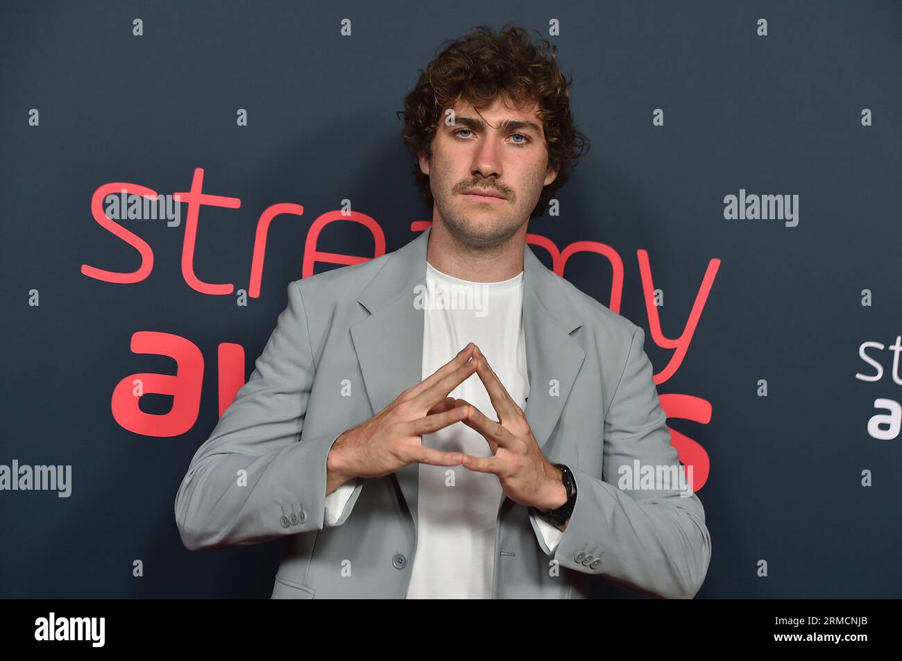 Airrack arrives at the Streamy Awards on Sunday, Aug. 27, 2023, at the ...