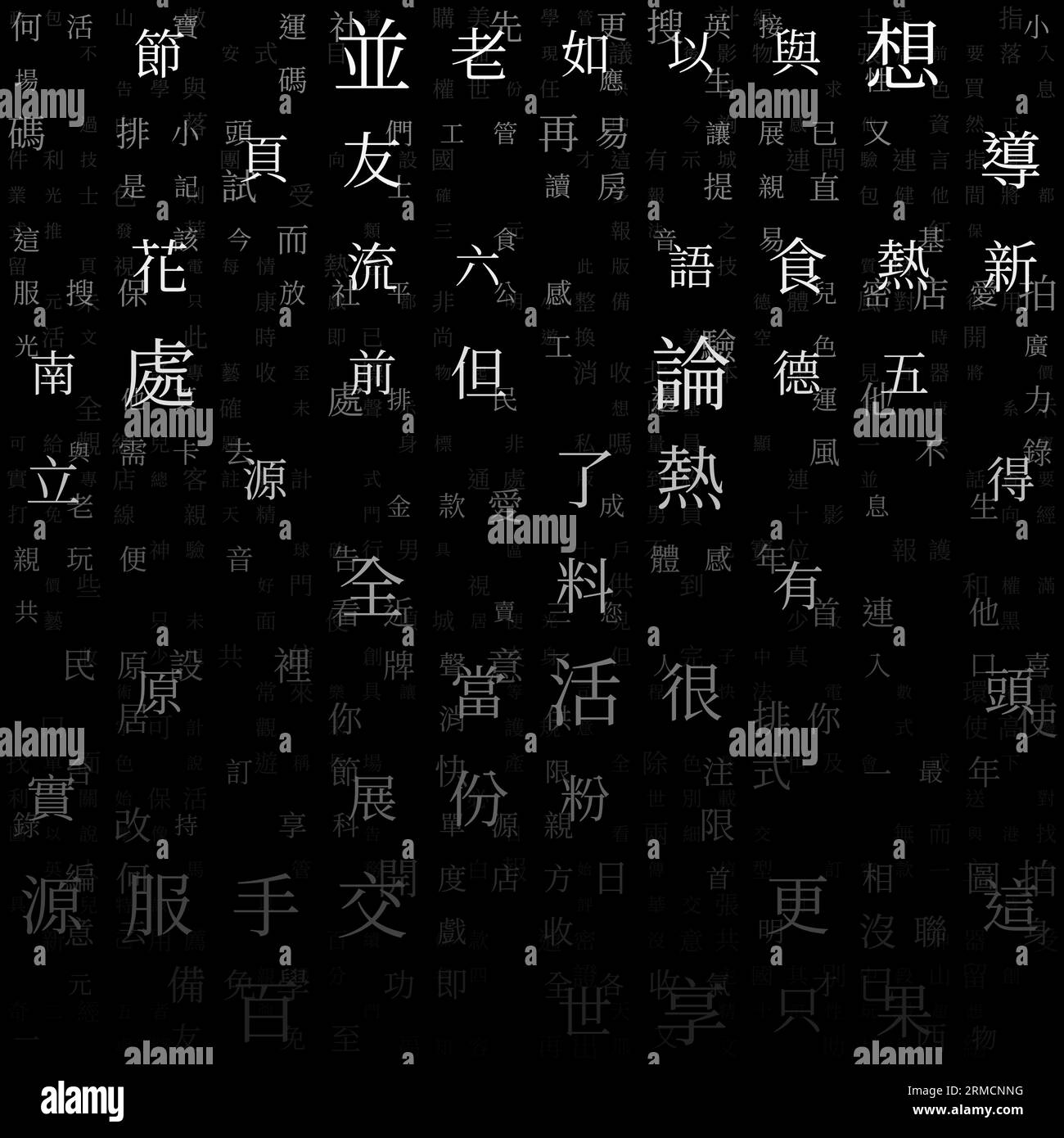 Digital letters cover. Random characters of Chinese Traditional Alphabet. Gradient matrix ...