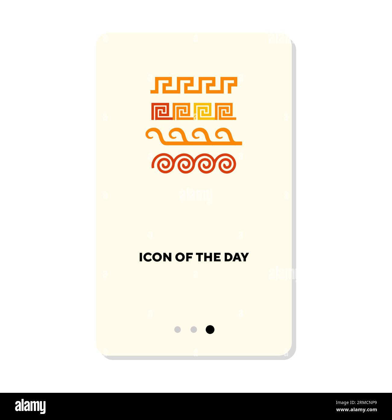 Ancient patterns from Roman Empire flat vector icon Stock Vector Image ...