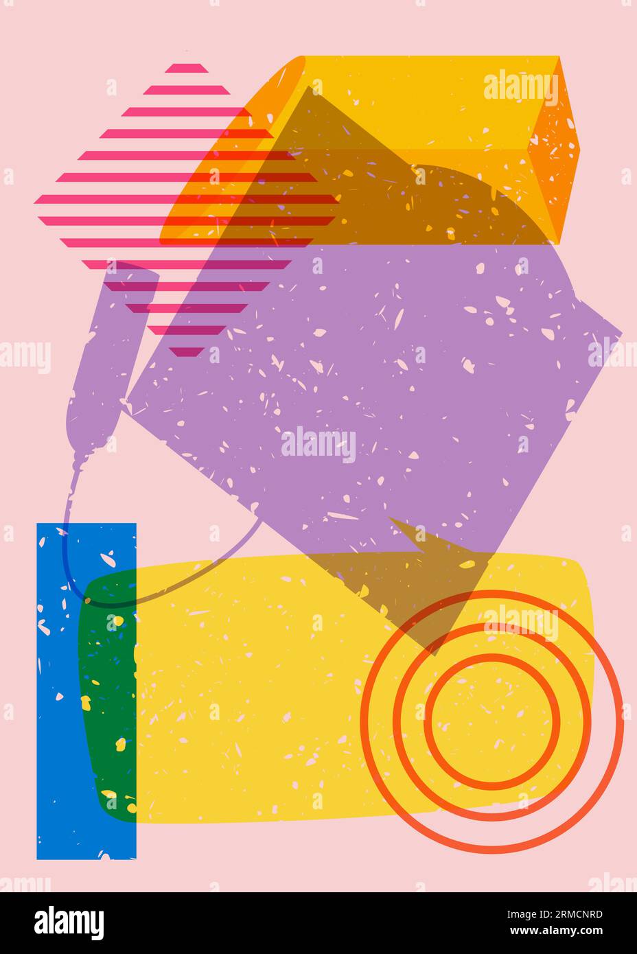 Graduation cap with Speech Bubble and colorful geometric shapes ...