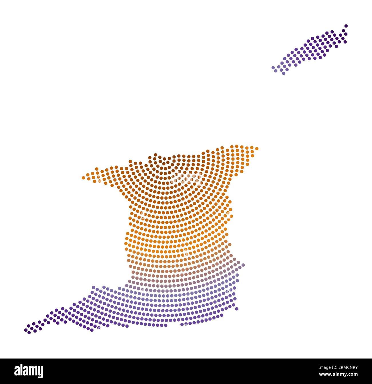 Country trinidad and tobago map Cut Out Stock Images & Pictures - Alamy
