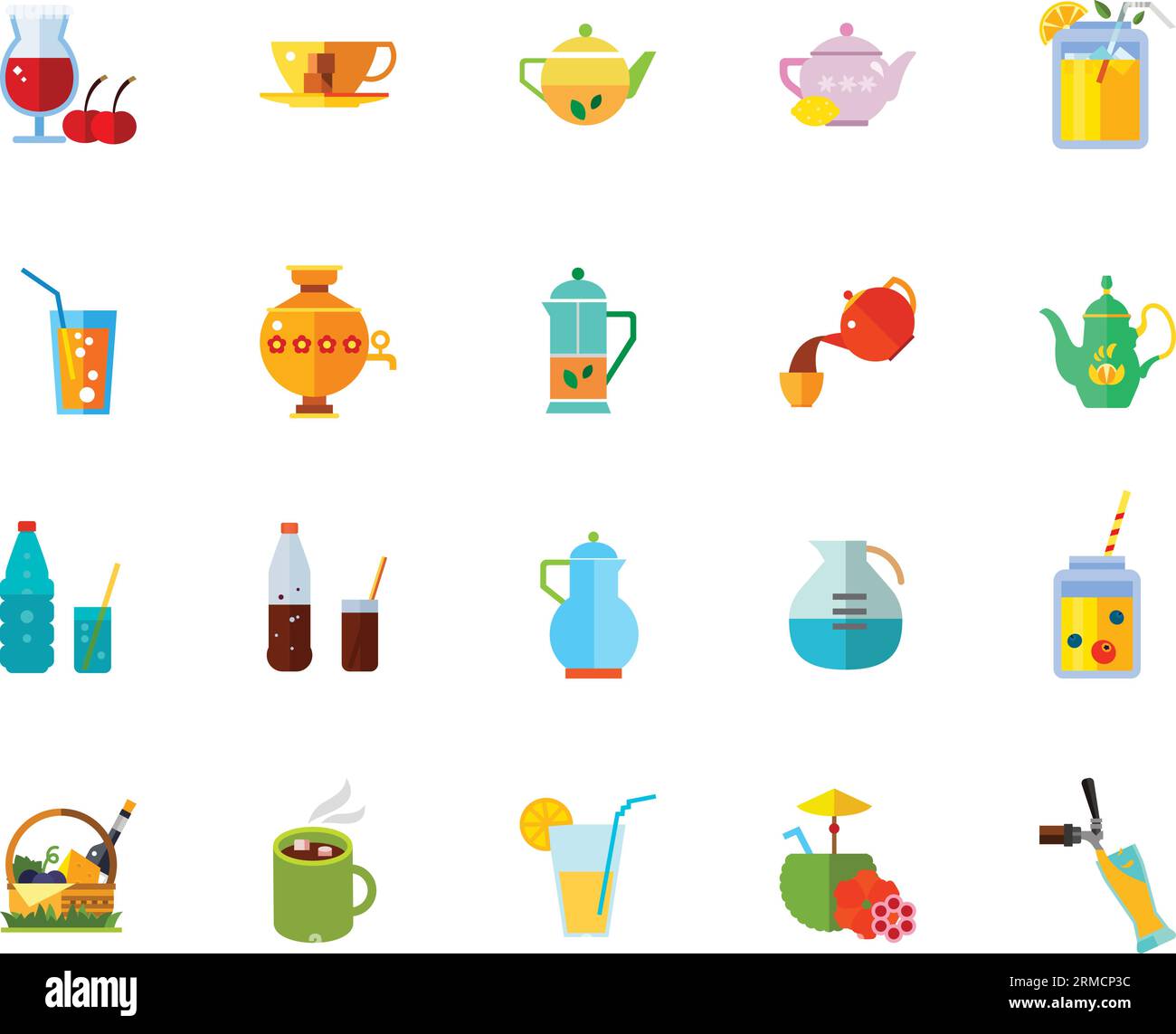Drinks icon set Stock Vector Image & Art - Alamy