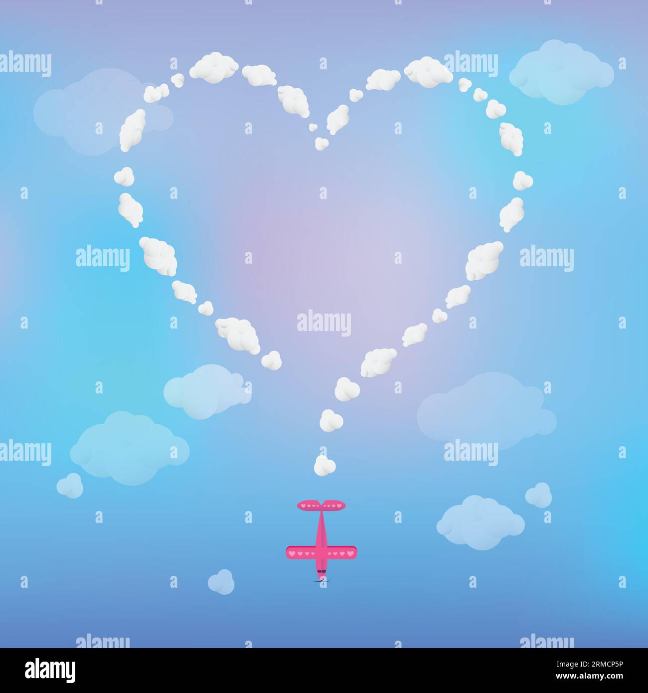 Plane trace in sky Stock Vector Images - Alamy