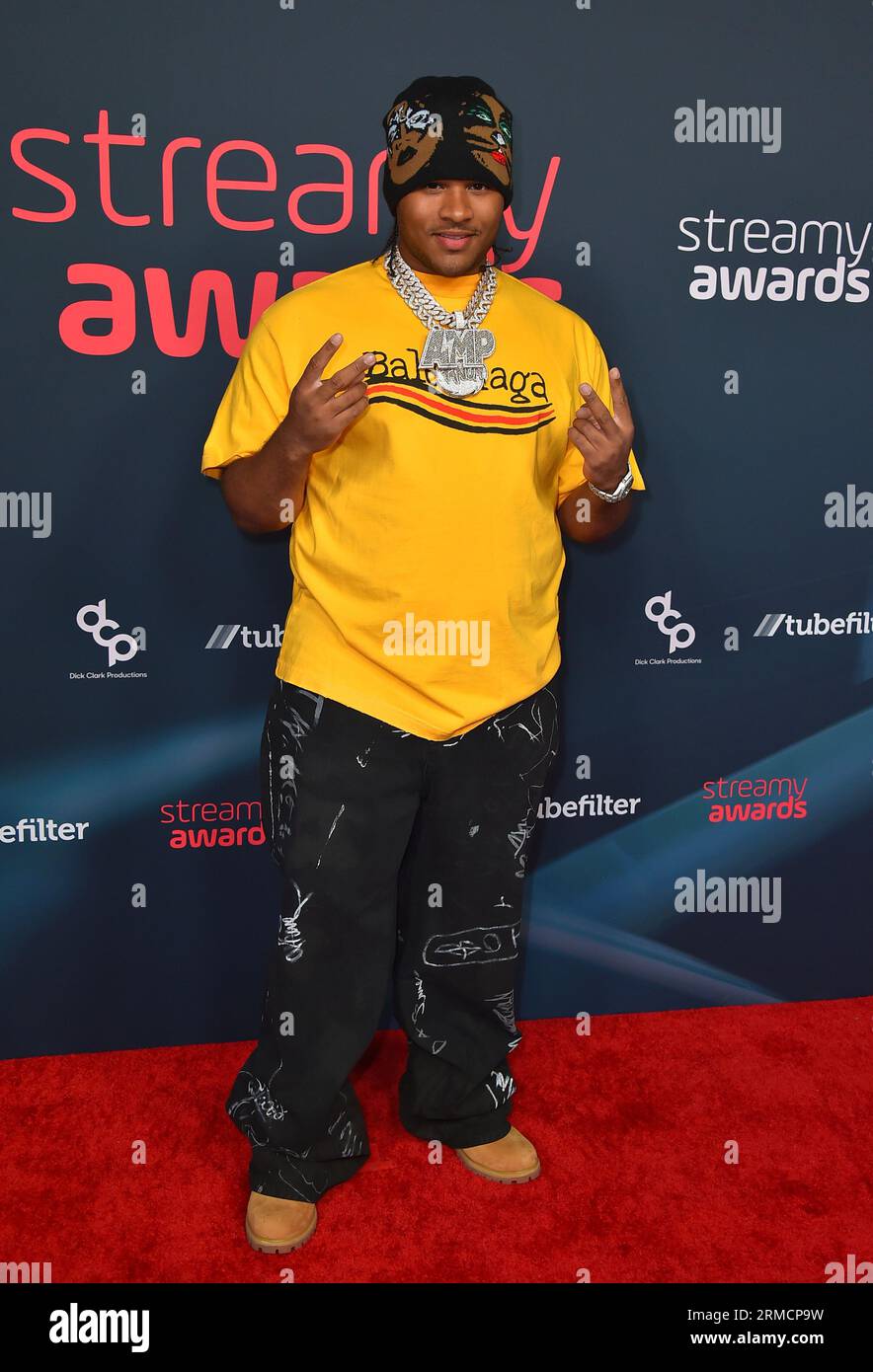 Fanum arrives at the Streamy Awards on Sunday, Aug. 27, 2023, at the ...
