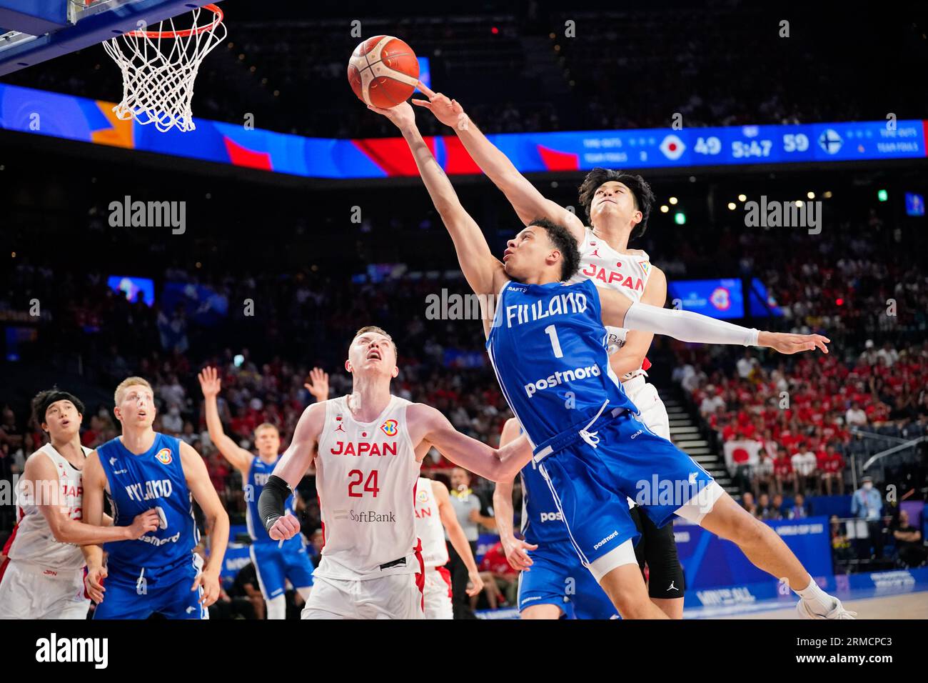 (L-R) Josh Hawkinson (JPN), Miro Little (FIN), Hirotaka Yoshii (JPN ...