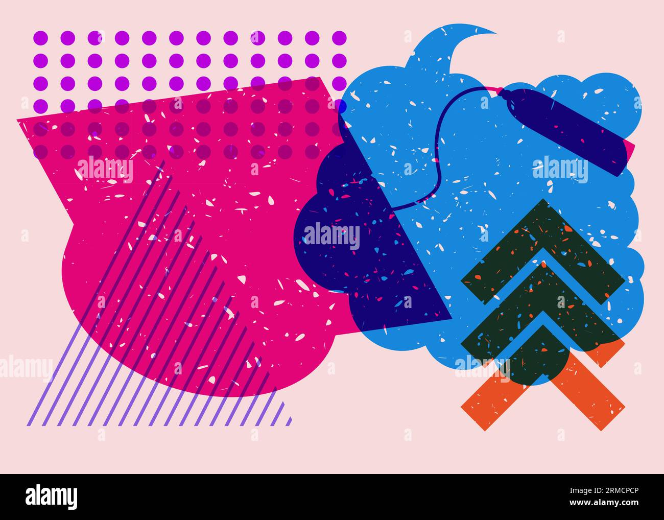 Graduation cap with Speech Bubble and colorful geometric shapes ...