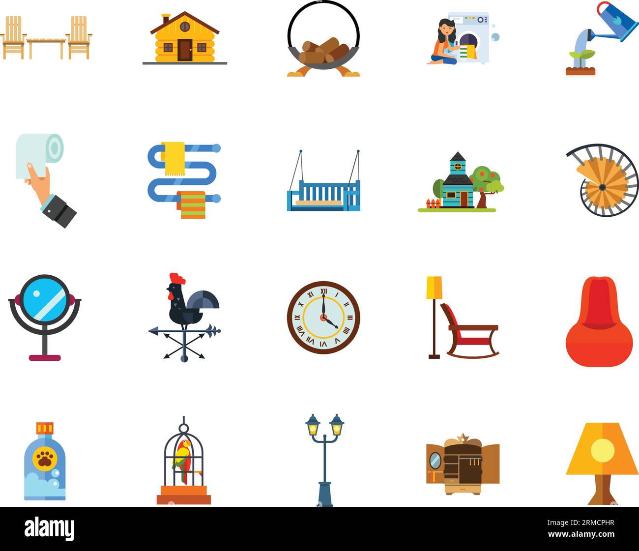 Household icon set Stock Vector Image & Art - Alamy