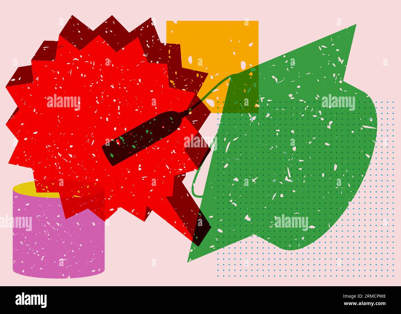 Graduation cap with Speech Bubble and colorful geometric shapes ...