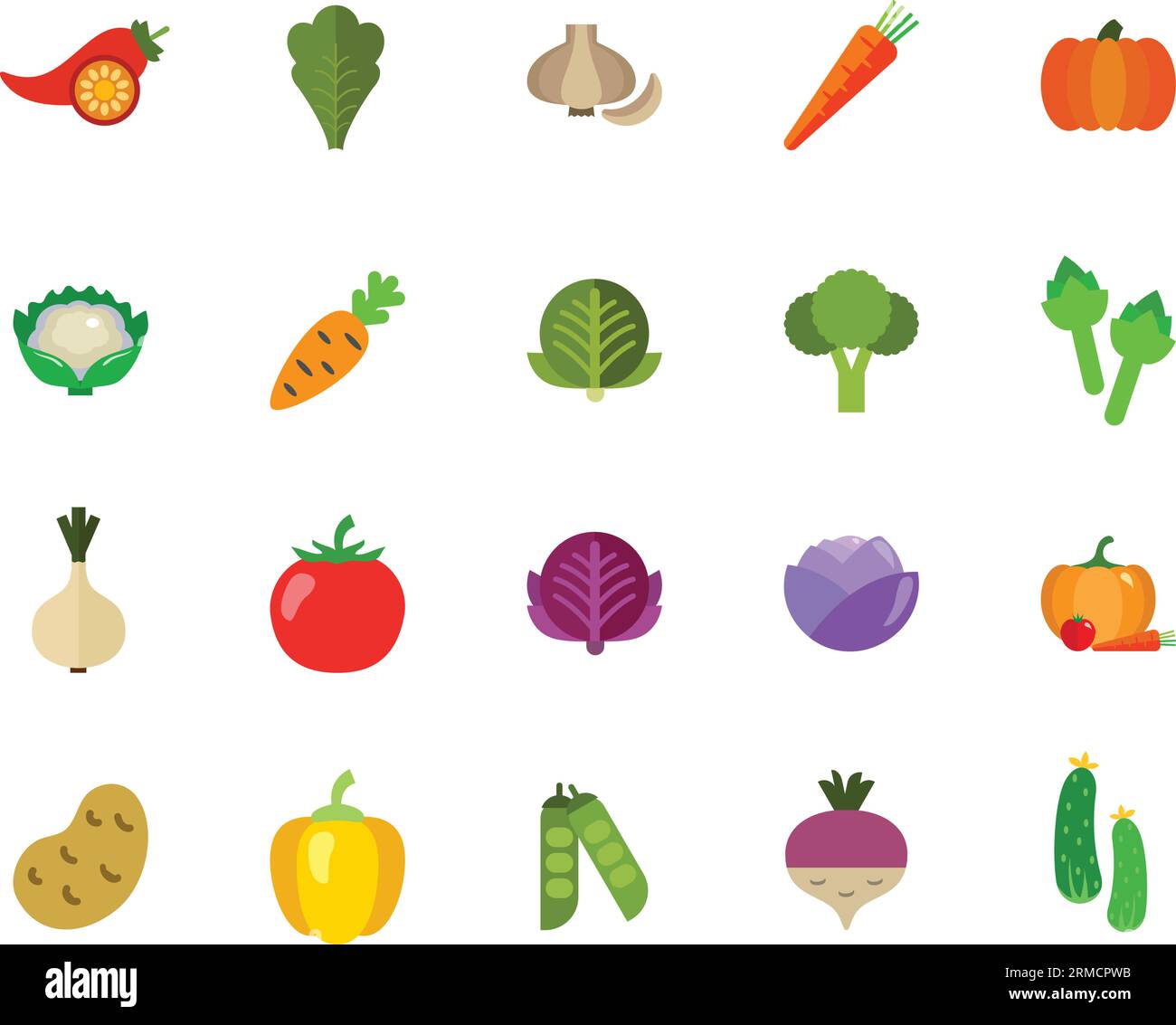Vegetables icon set Stock Vector Image & Art - Alamy
