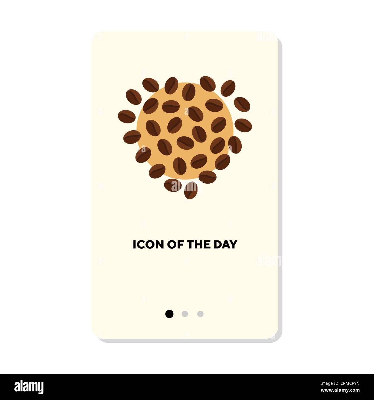 Concept heart shape of coffee beans Stock Vector Images - Alamy