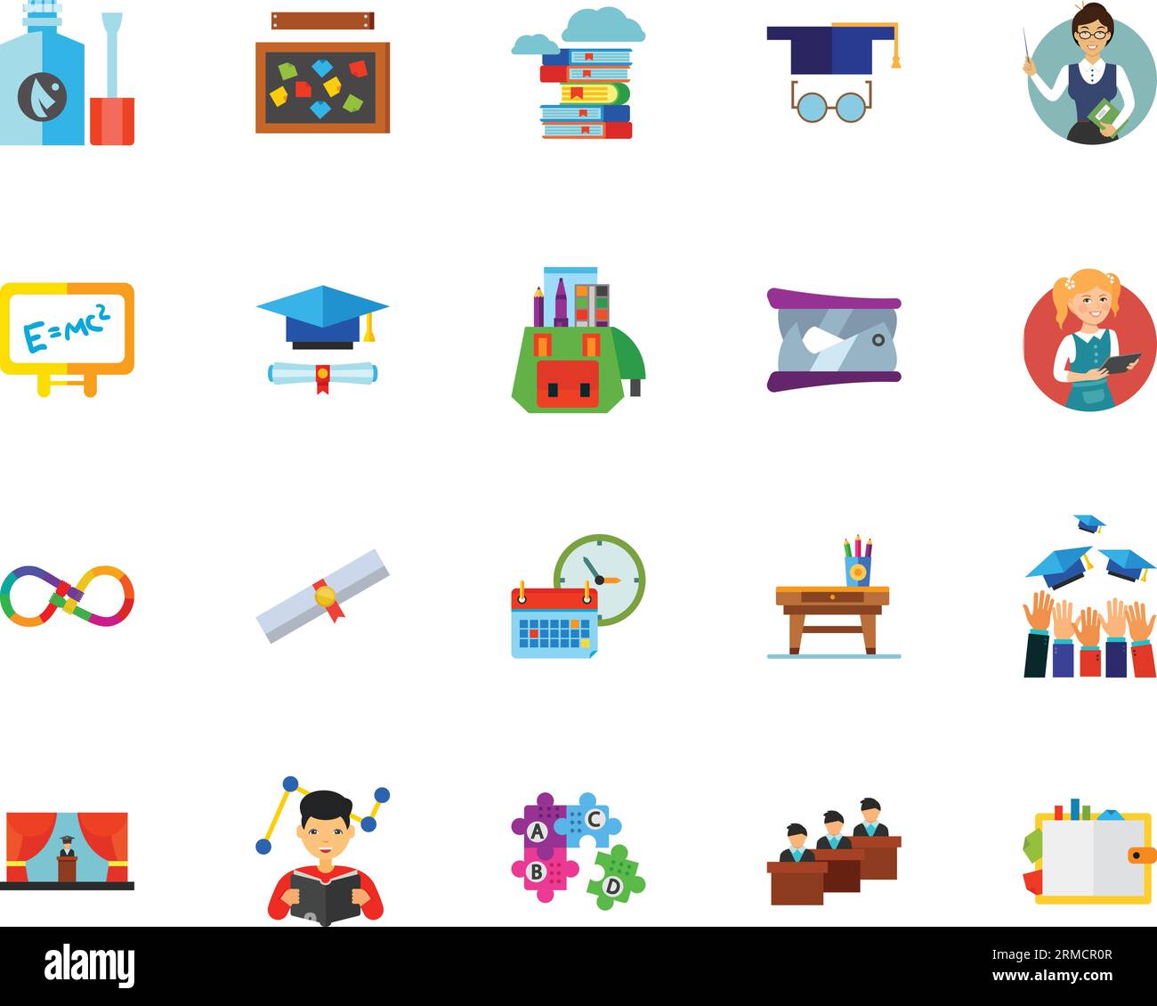 University icon set Stock Vector Image & Art - Alamy