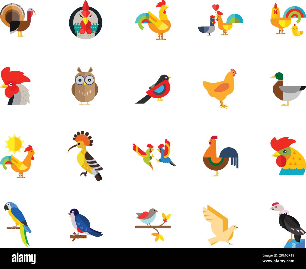 Birds icon set Stock Vector Image & Art - Alamy