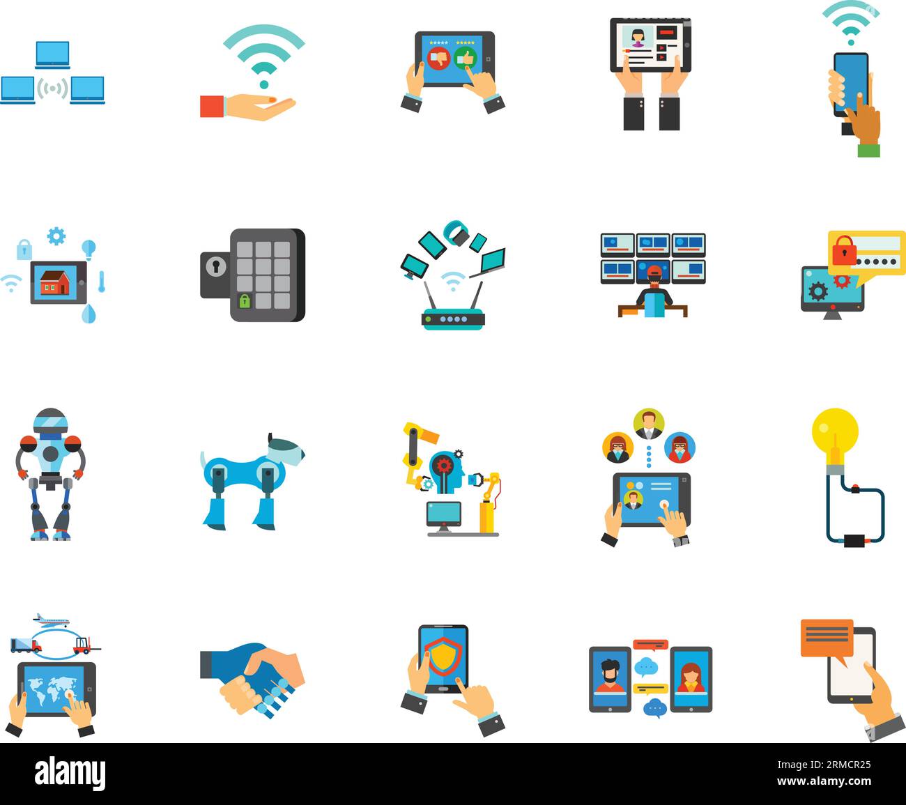 Technology icon set Stock Vector Image & Art - Alamy