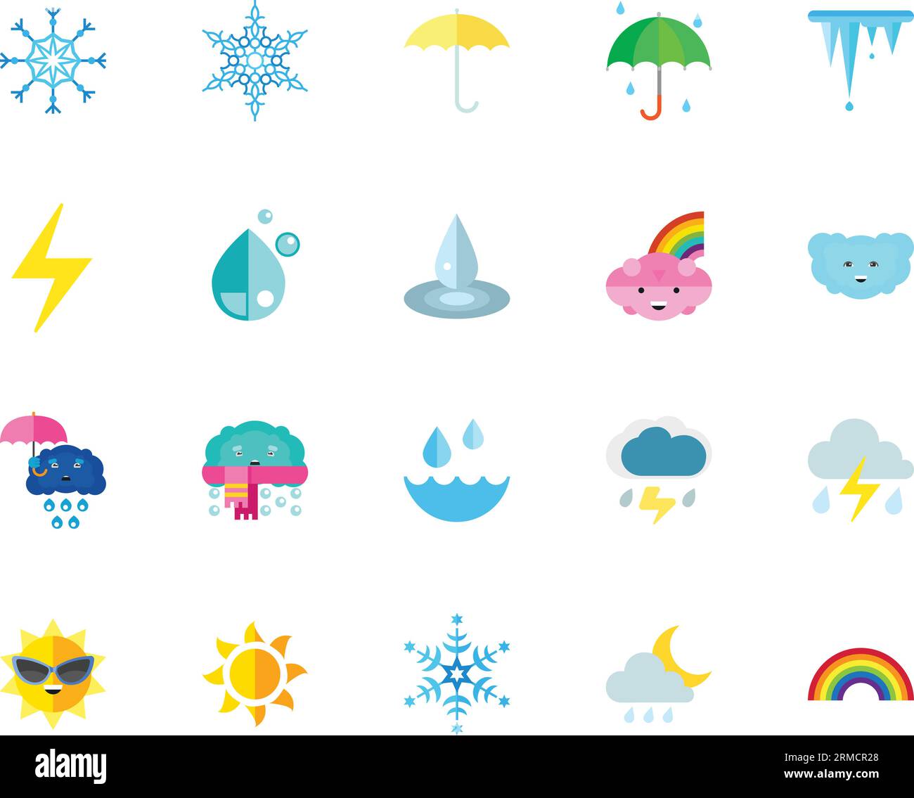 Weather and climate icon set Stock Vector Image & Art - Alamy