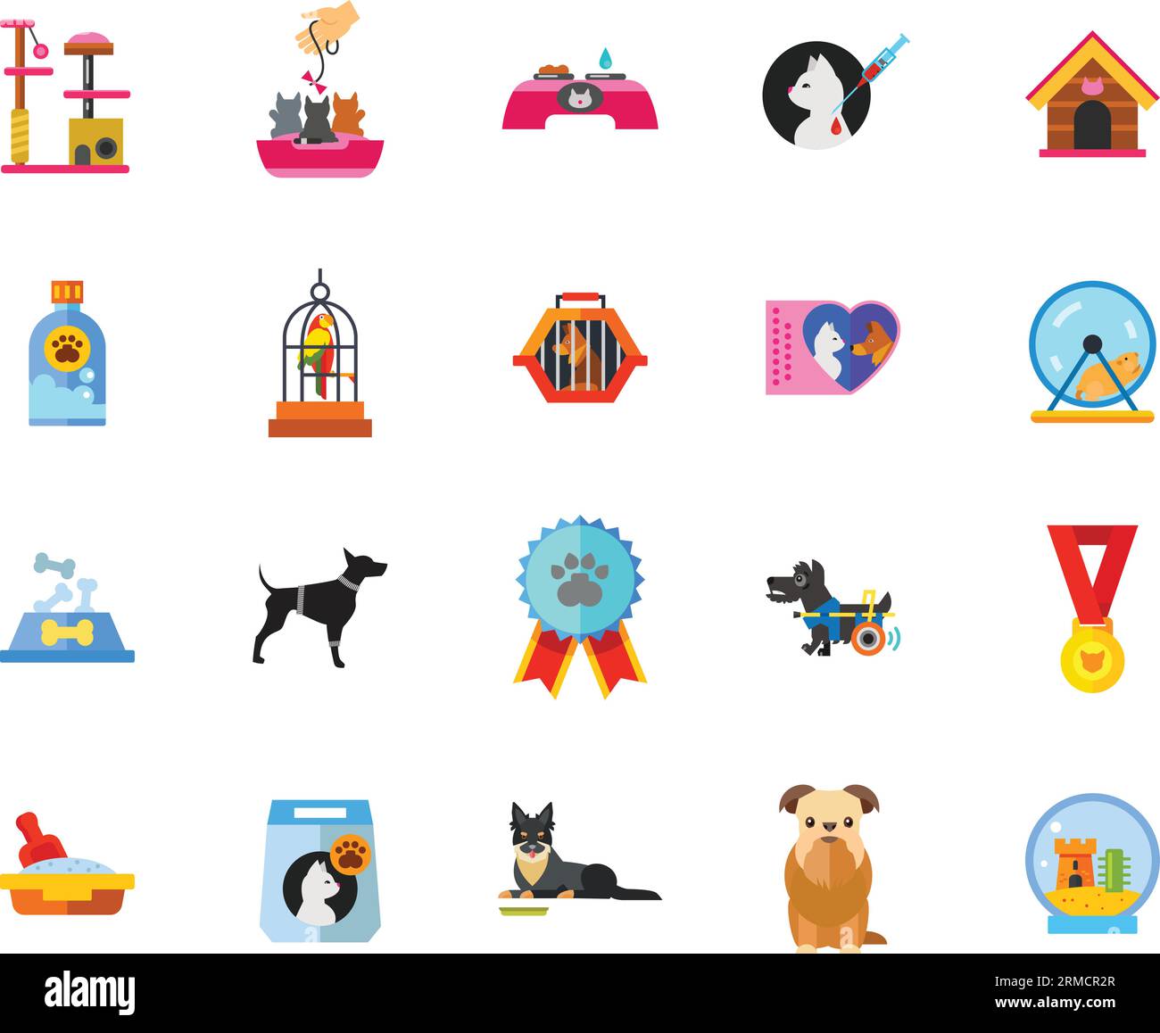 Pets icon set Stock Vector Image & Art - Alamy