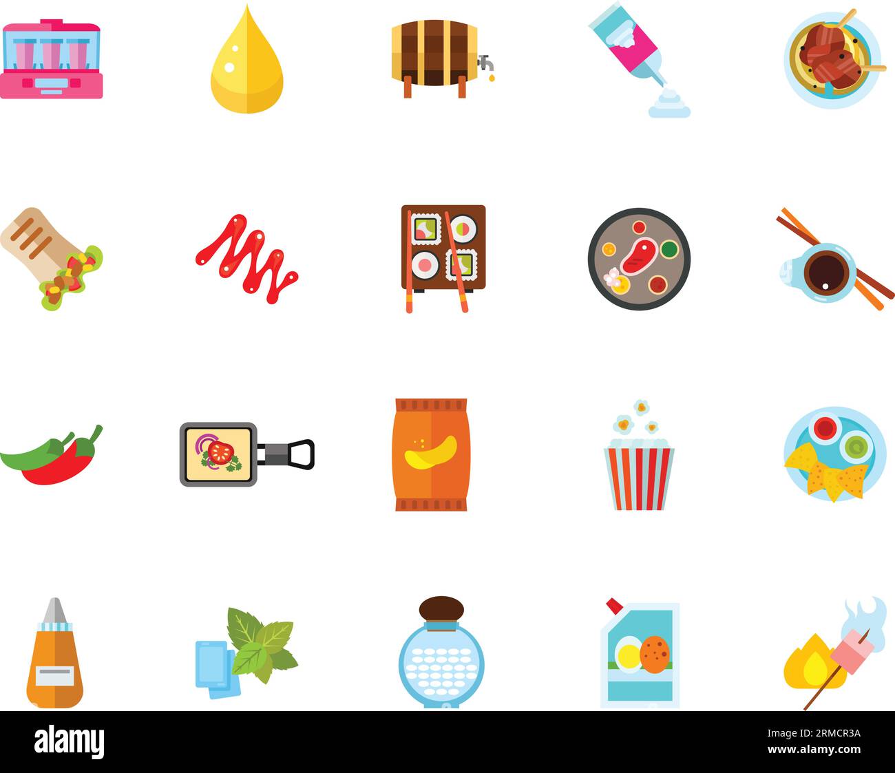 Street food icon set Stock Vector Image & Art - Alamy