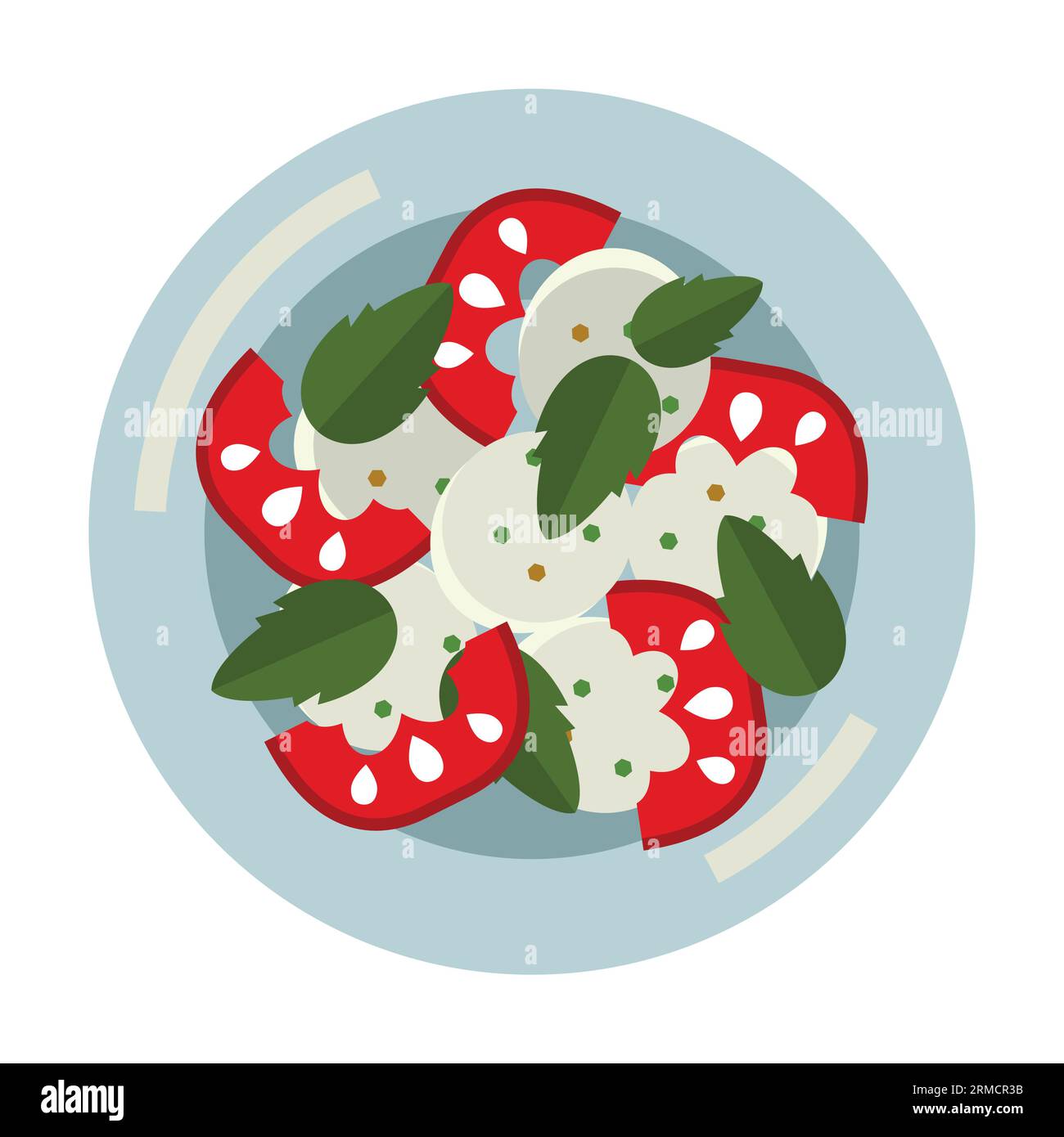 Healthy salad with mozzarella Stock Vector Images - Alamy