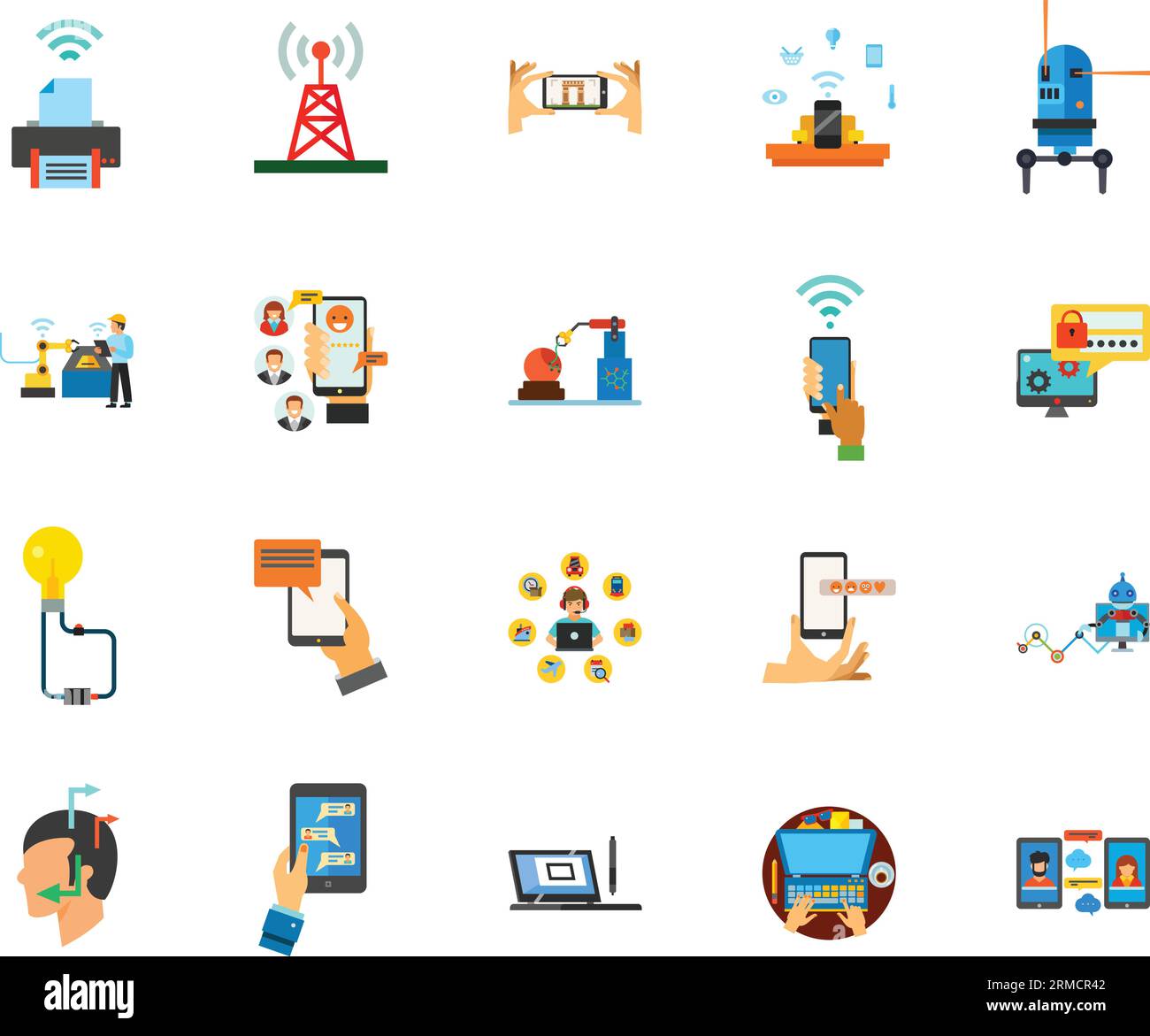 Connection icon set Stock Vector Image & Art - Alamy