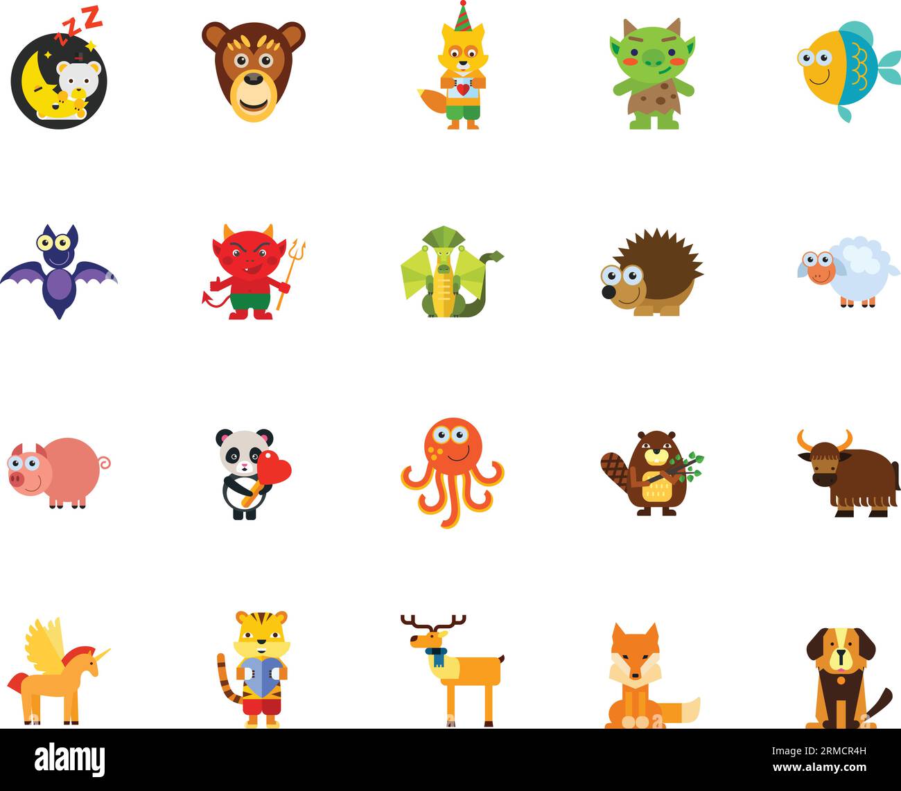 Characters in fairy tales icon set Stock Vector Image & Art - Alamy