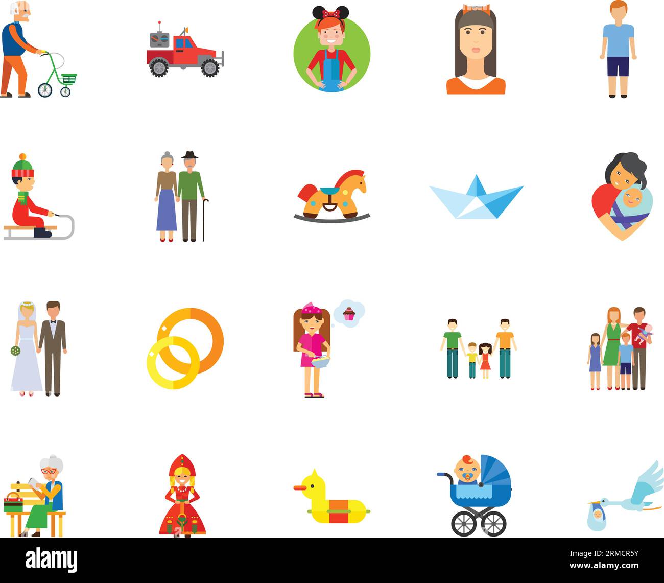 Family and marriage icon set Stock Vector Image & Art - Alamy