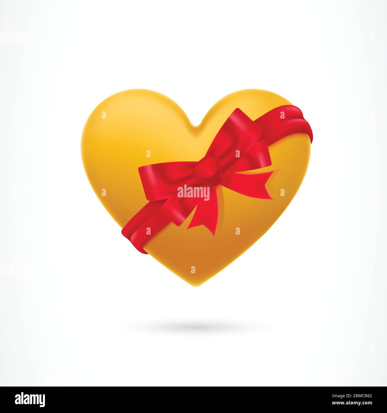 Yellow heart covered with ribbon Stock Vector Image & Art - Alamy