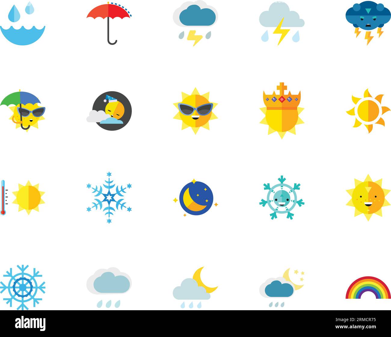 Weather icon set Stock Vector Image & Art - Alamy