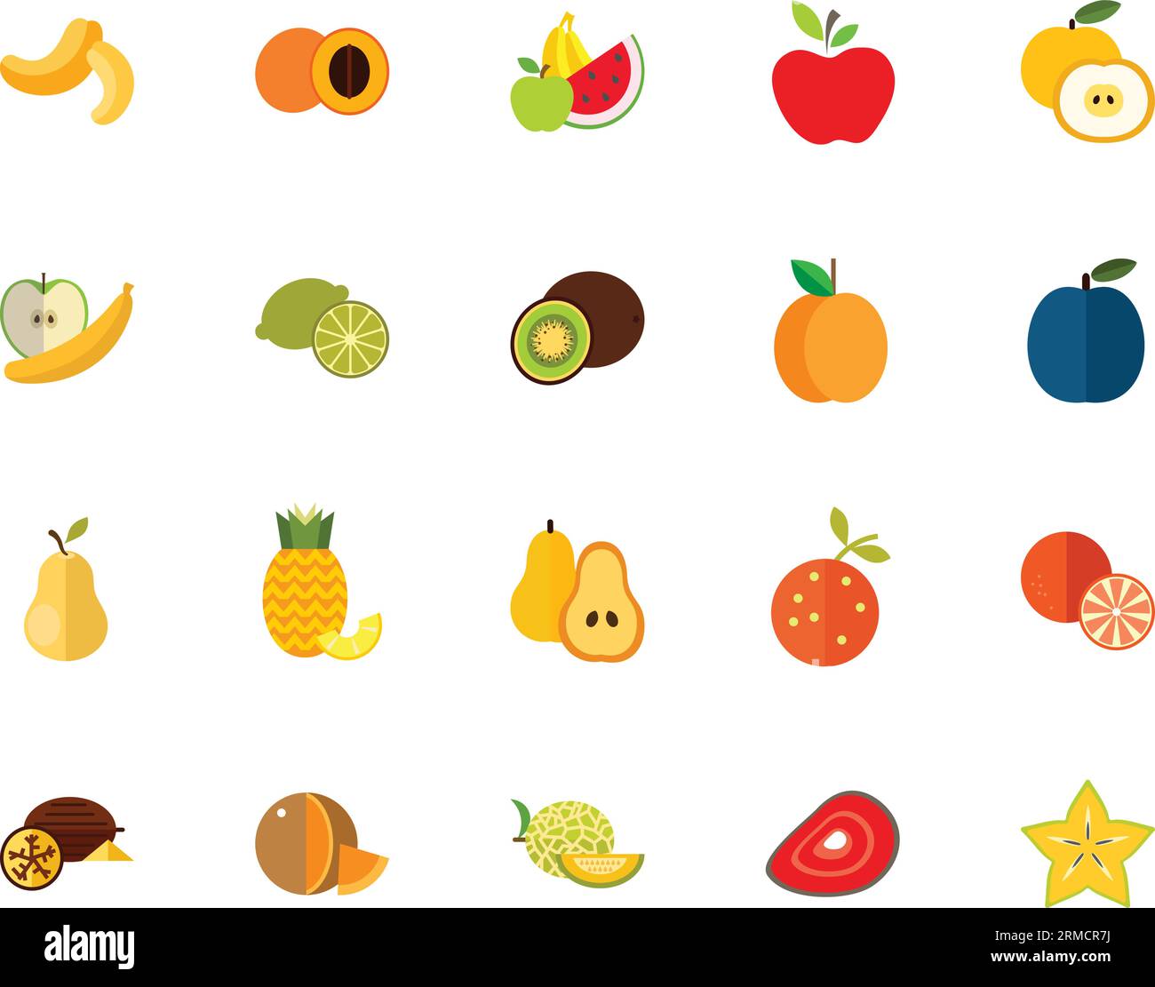 Fruits icon set Stock Vector Image & Art - Alamy