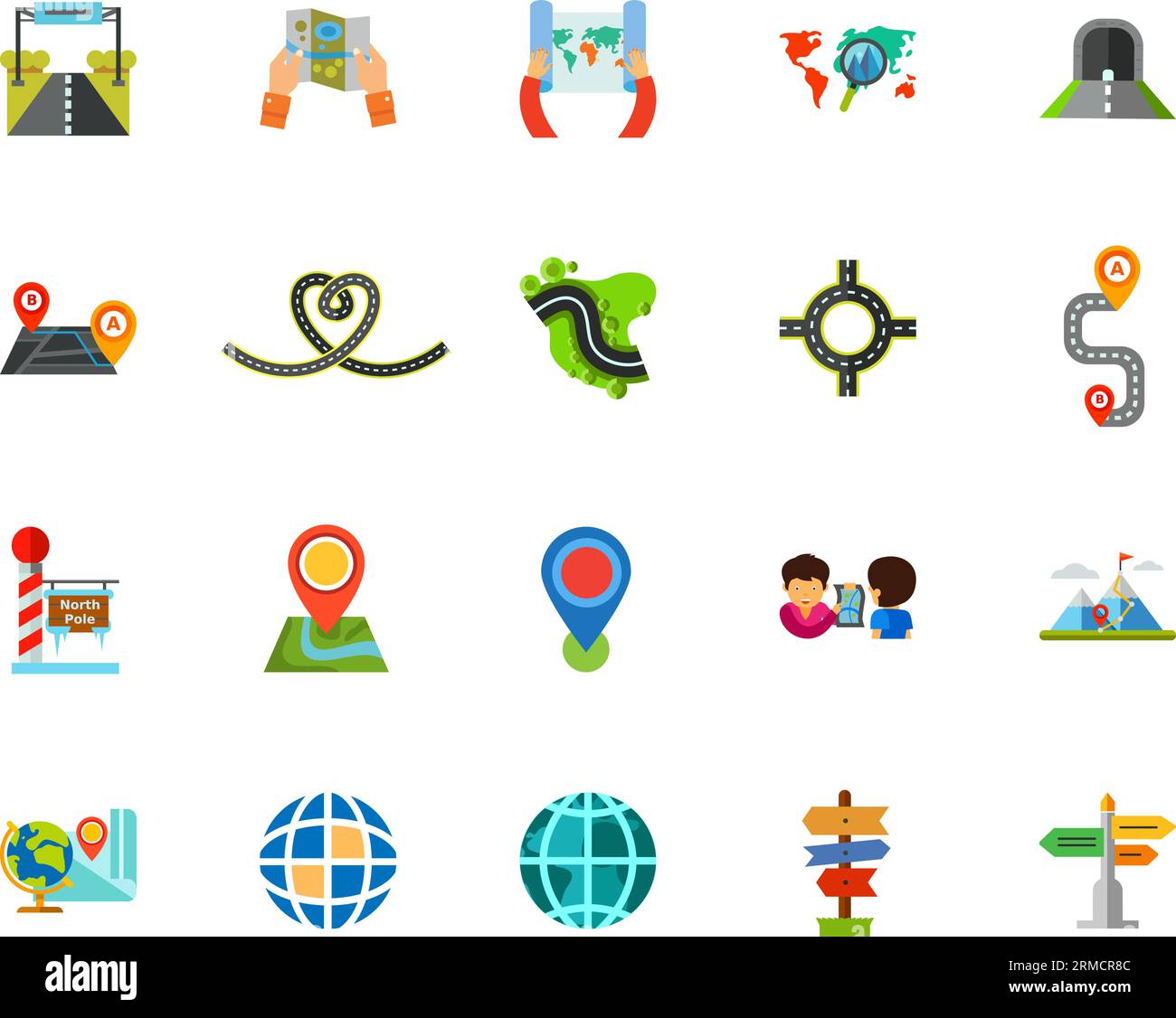 Journey icon set Stock Vector Image & Art - Alamy